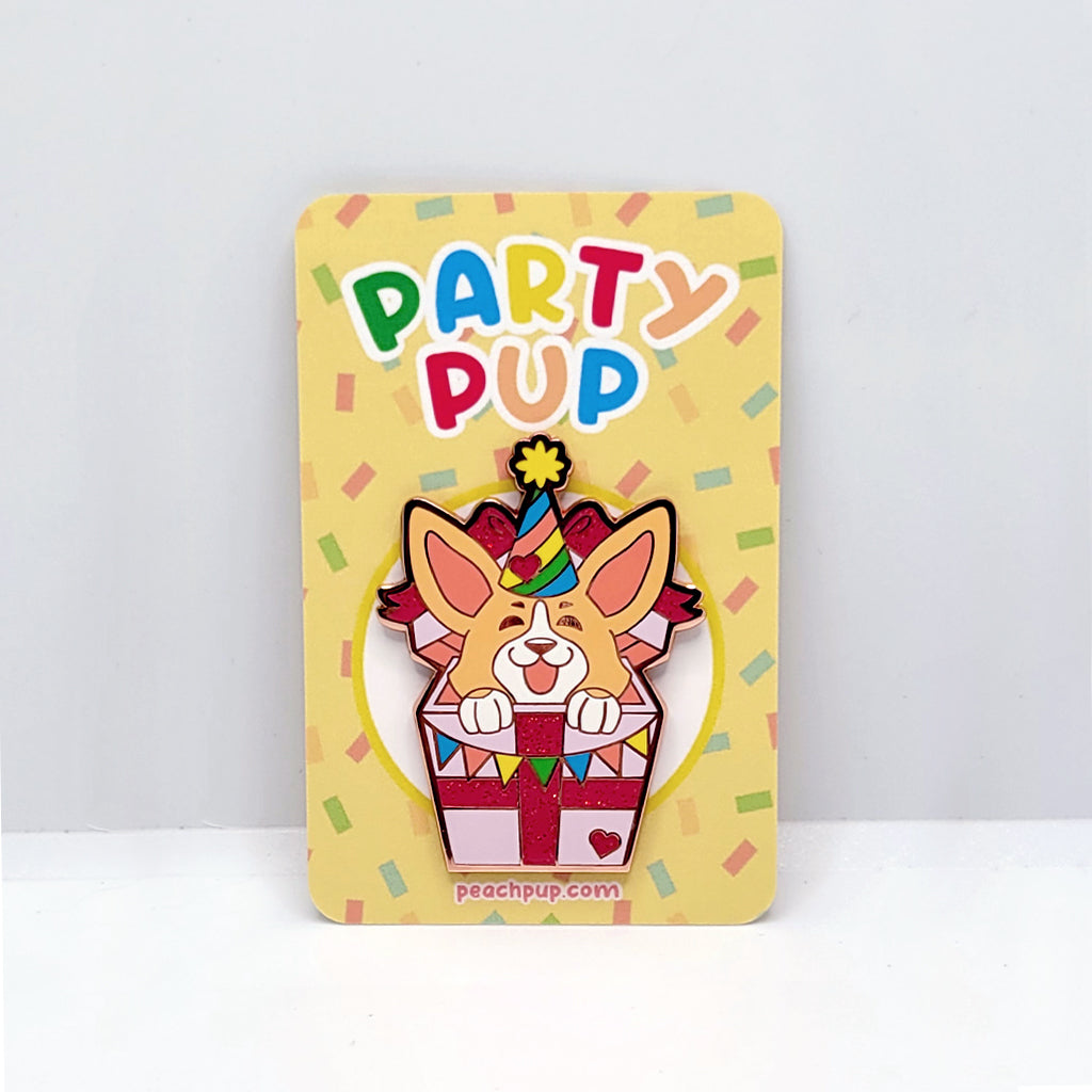 Party Pup Pin – Peach Pup